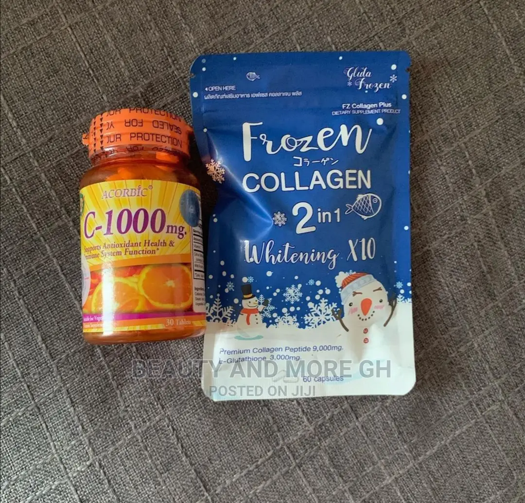Frozen Collagen 2 in 1 Whitening Pills and Acorbic Vitamin C in Osu ...