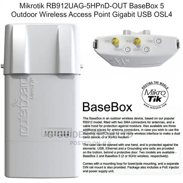 Mikrotik Basebox 5 Rb912uag-5hpnd-Out in Madina - Networking Products ...