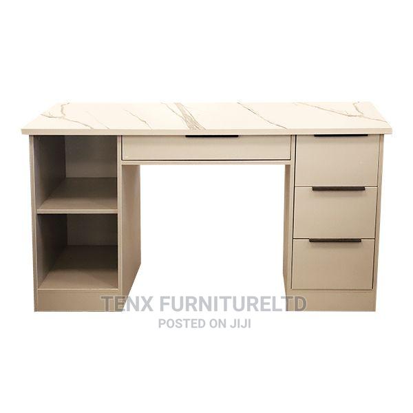 Computer Desk (Metal Tube Legs)Marble White FINISHED in Accra ...