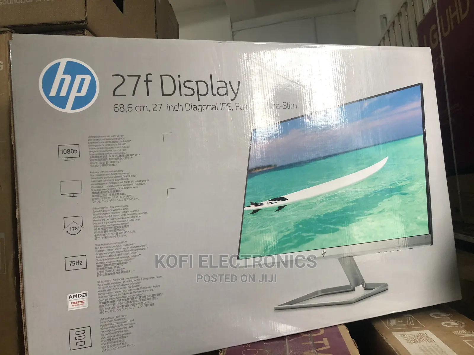 No Bezel HP 27F Display 27inch Fullhd Ultra-Slim Backlit LED in Accra ...