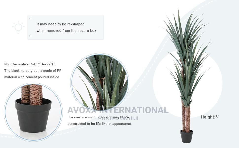 Worth Garden Artificial Yucca Tree,Faux 6ft Silk Plant in Adenta - Home ...