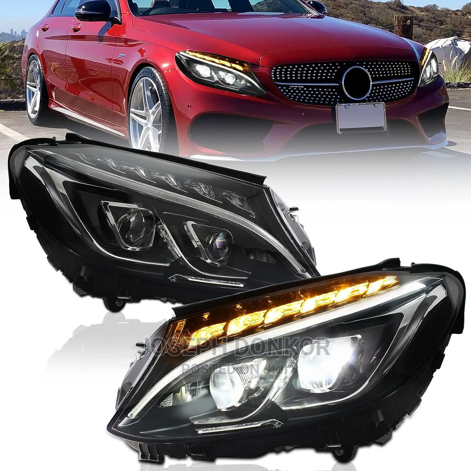 W205 C300 2015,2016,2017,2018,2019,2020 Headlight Full Led in Abossey ...