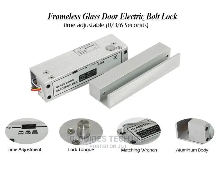 Fully Frameless Glass Door Electric Bolt Door Lock in Madina - Doors, G ...