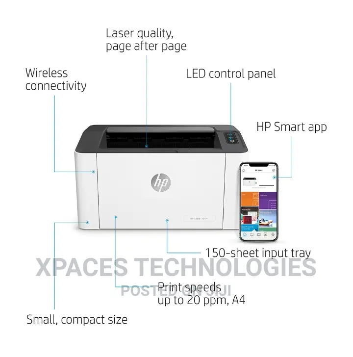 HP Laserjet M107w-Print Wireless Black Printer in Madina - Printers ...