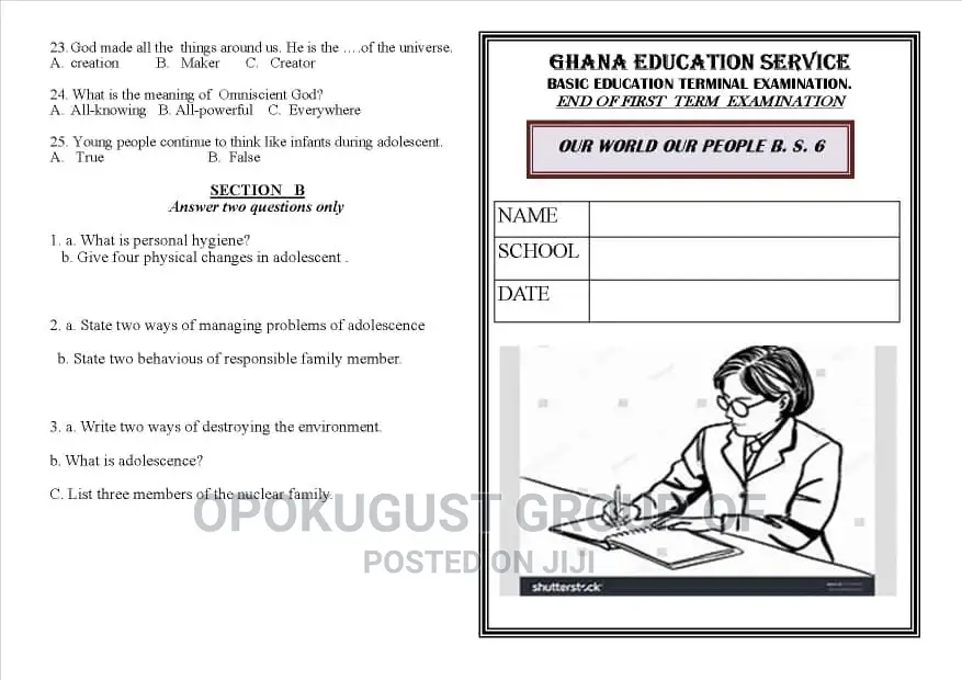 Examination Questions for Basic Schools in Sunyani Municipal - Child ...