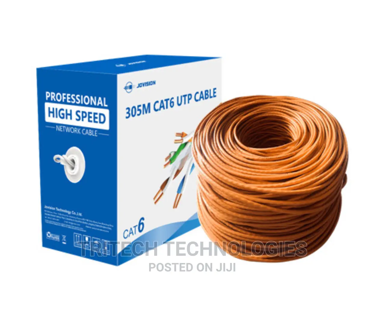 Jovision Cat6 Cable 305M (Orang Color) Cca (Copper Content) in Lapaz ...