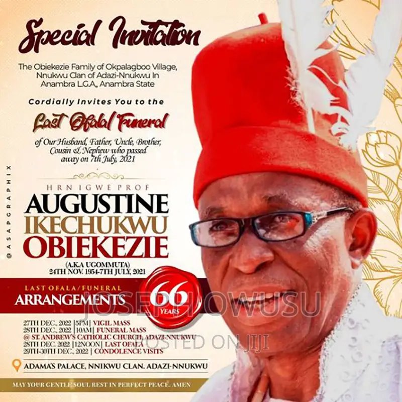 Funeral / Obituary Posters, Brochures And Souvenirs in Awoshie ...