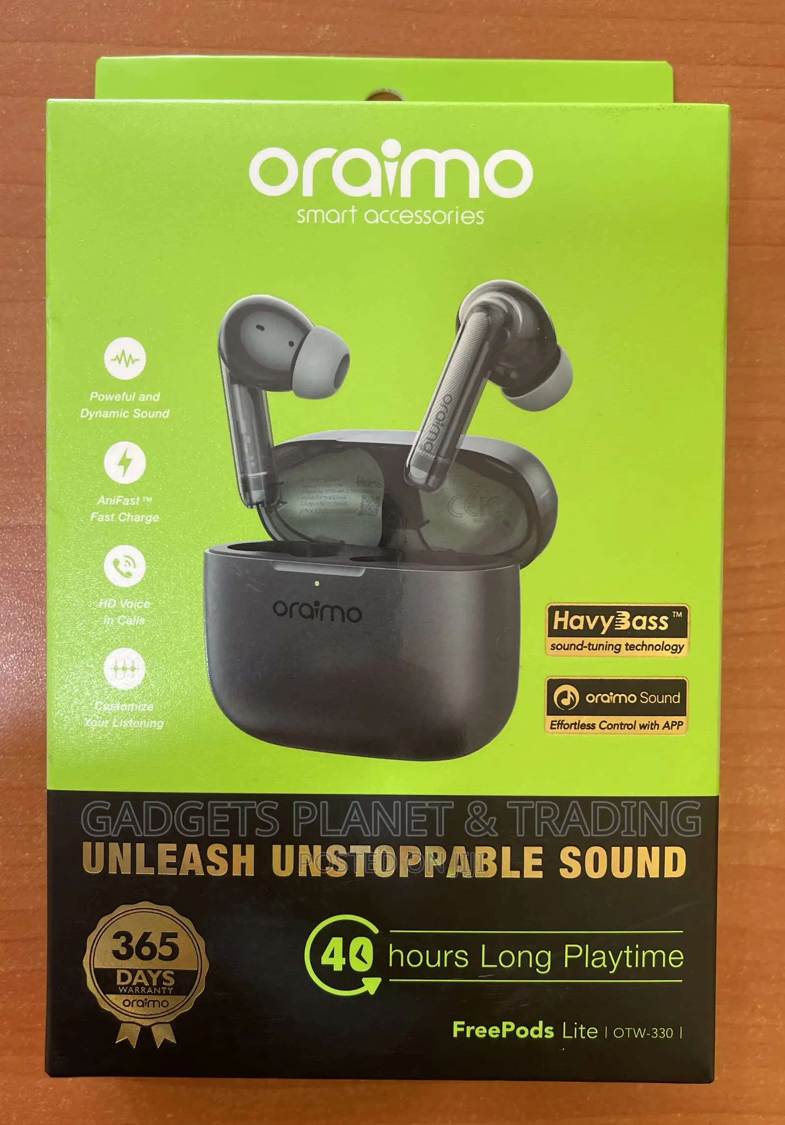 Oraimo Freepods Lite OTW-330 True Wireless Earbuds - Black in ...