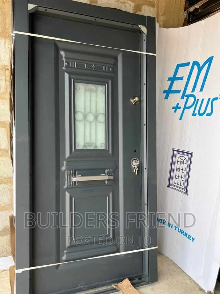 Gray Turkish Heavyduty Single Security Door+Frame+Locks Set in Madina ...