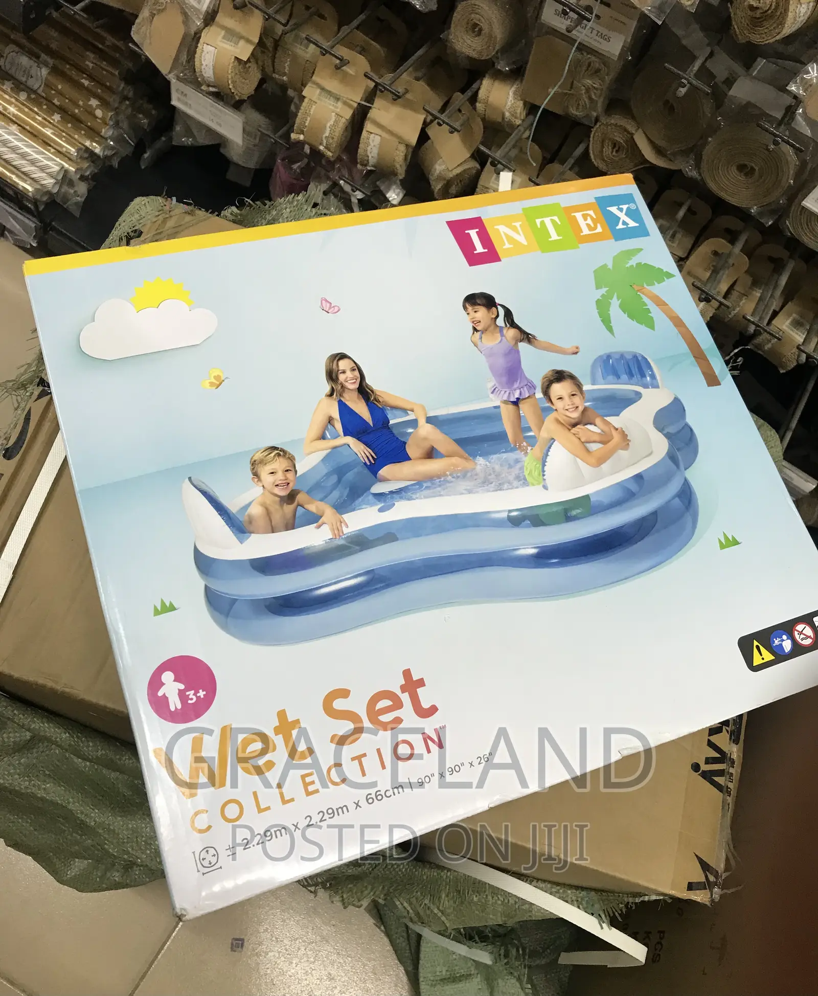Intex Wet Set Swim Centre Family Lounge Pool 90" X 90" X 26" in Accra ...