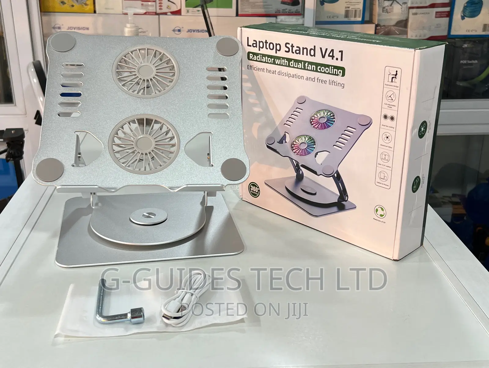Laptop Stand V4.1radiator With Dual Cooling Fan and 360 Base in Madina ...