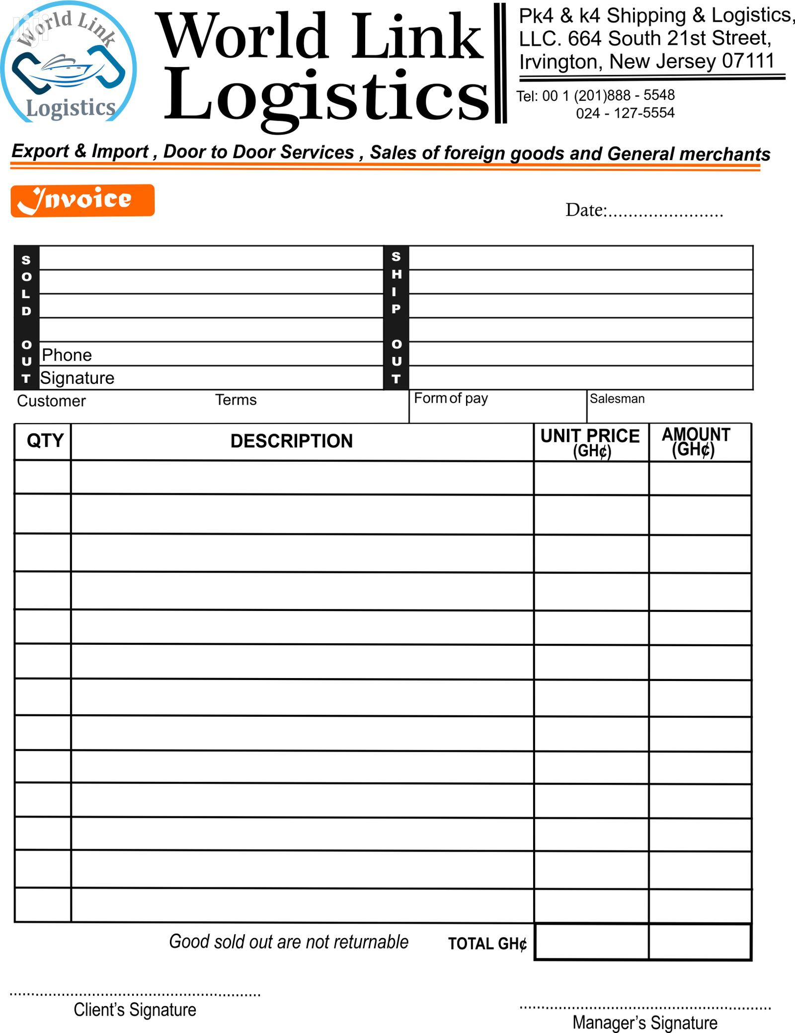 Carbonized Receipts Books Invoice (Customized) in Akweteyman - Computer ...